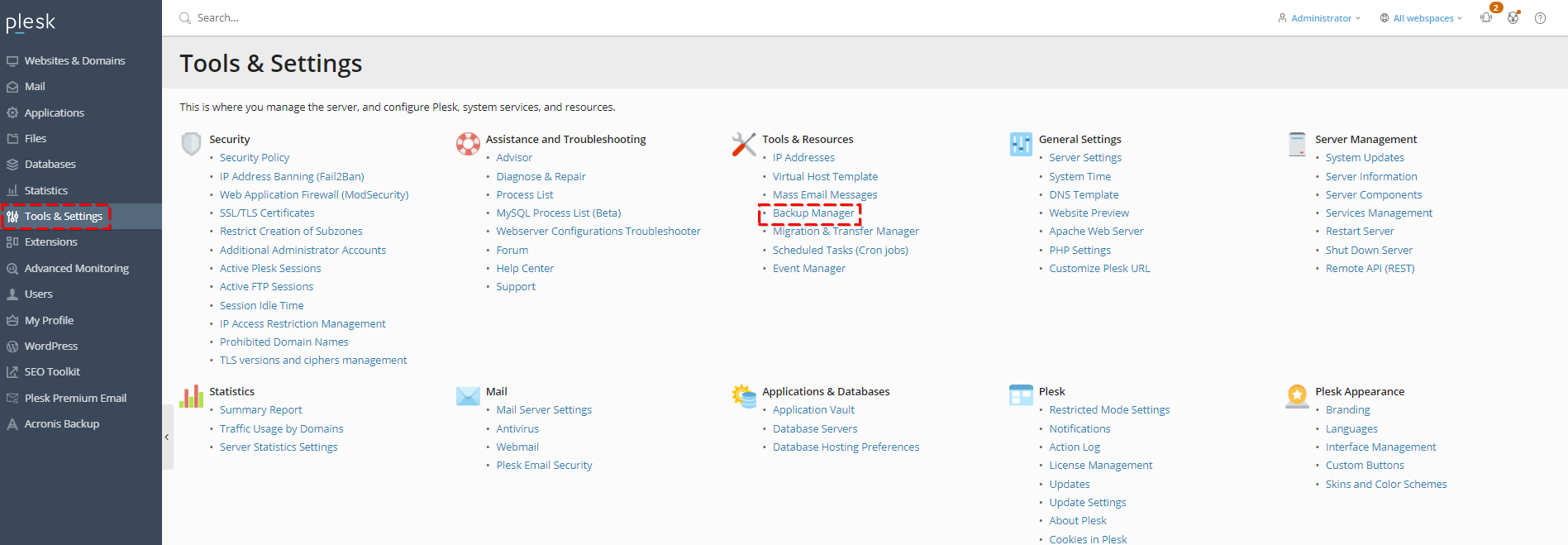 Automate Your Backups Using The Plesk Backup Manager